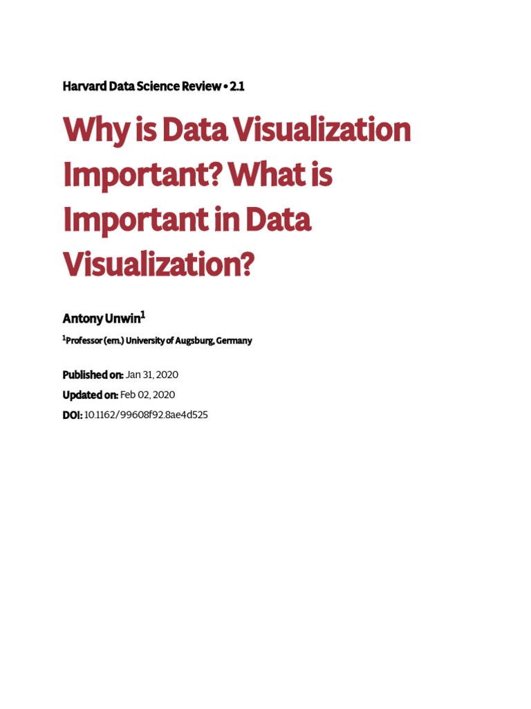 Important of Data Visualization | PDF