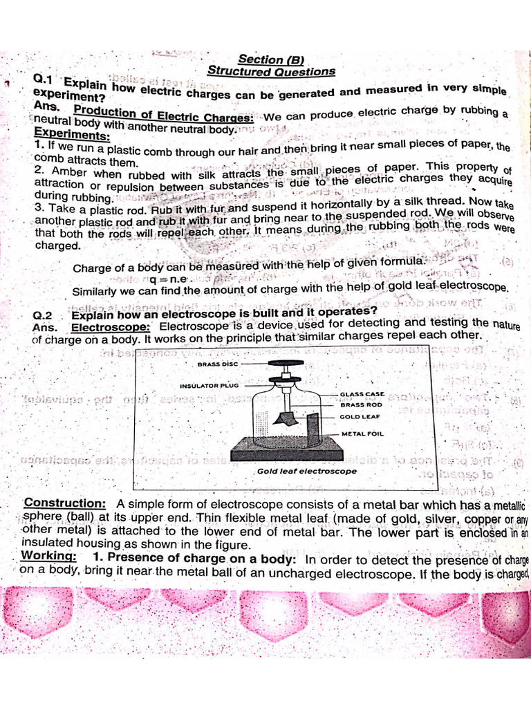 Chapter 14 Electrostatics Notes | PDF