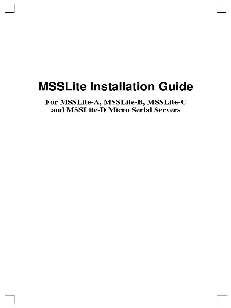 MSSLite Installation Guide | PDF | Computer Network | Port (Computer Networking)