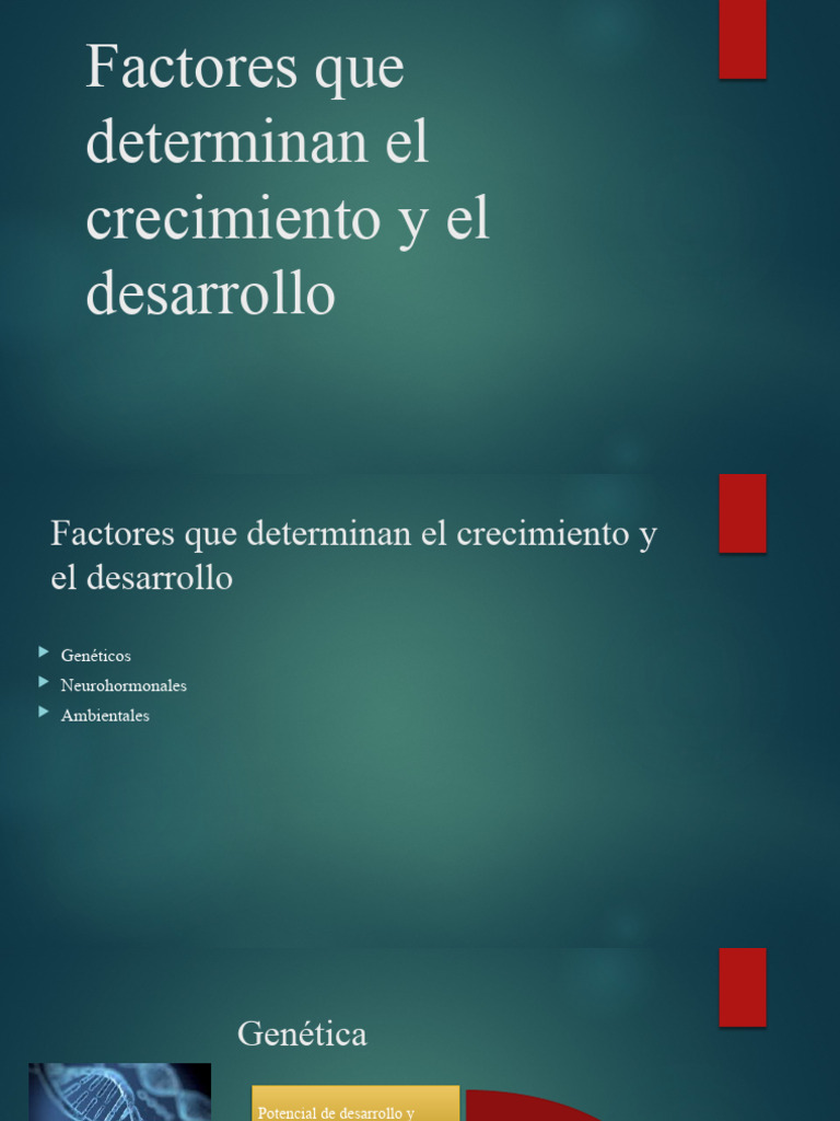 Factores Que Determinan El Crecimiento y El Desarrollo | PDF | Hormona estimulante de la ...