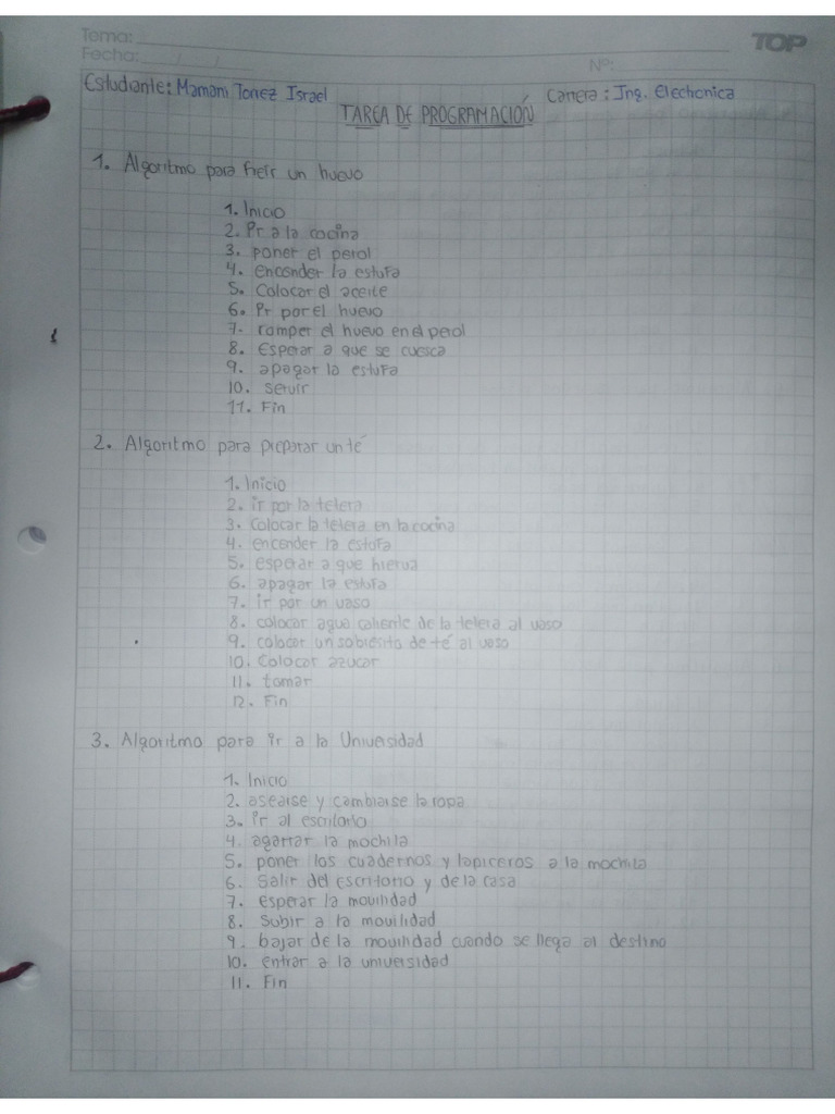 tarea programacion | PDF