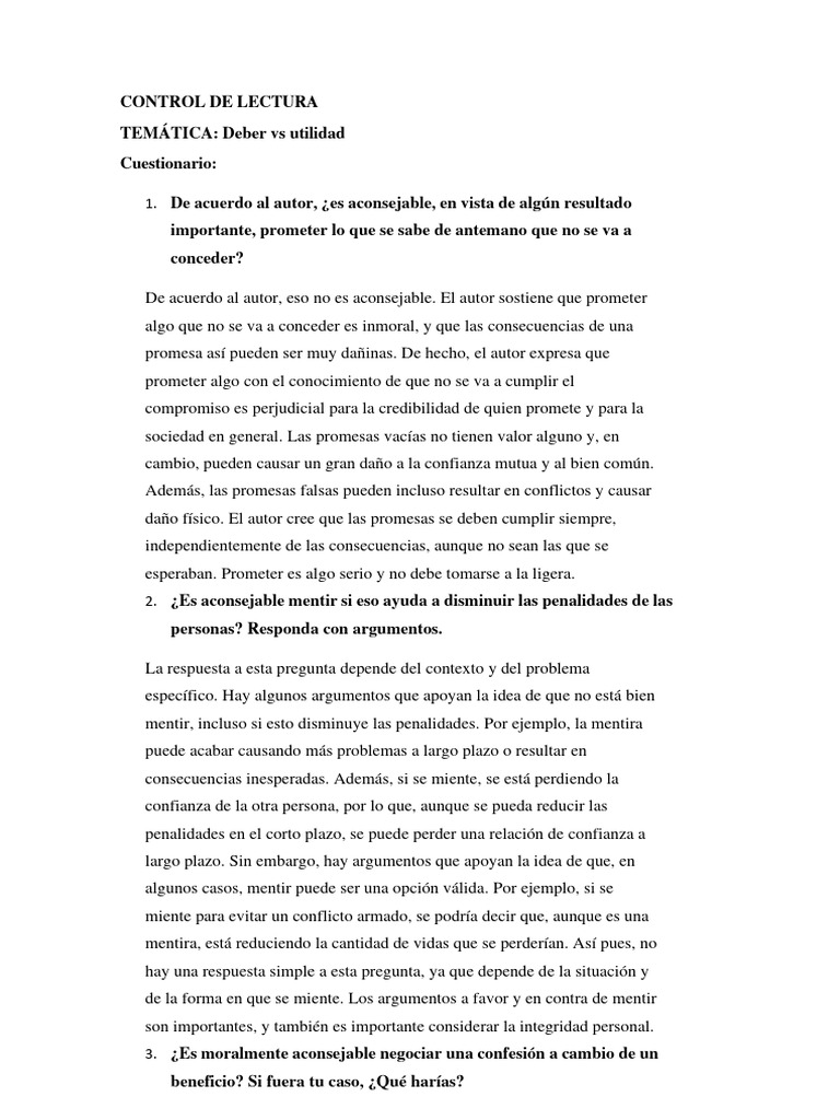 Negron Astete, Camilo Andrew-Ingenieria Civil DEBER VS UTILIDAD | PDF ...