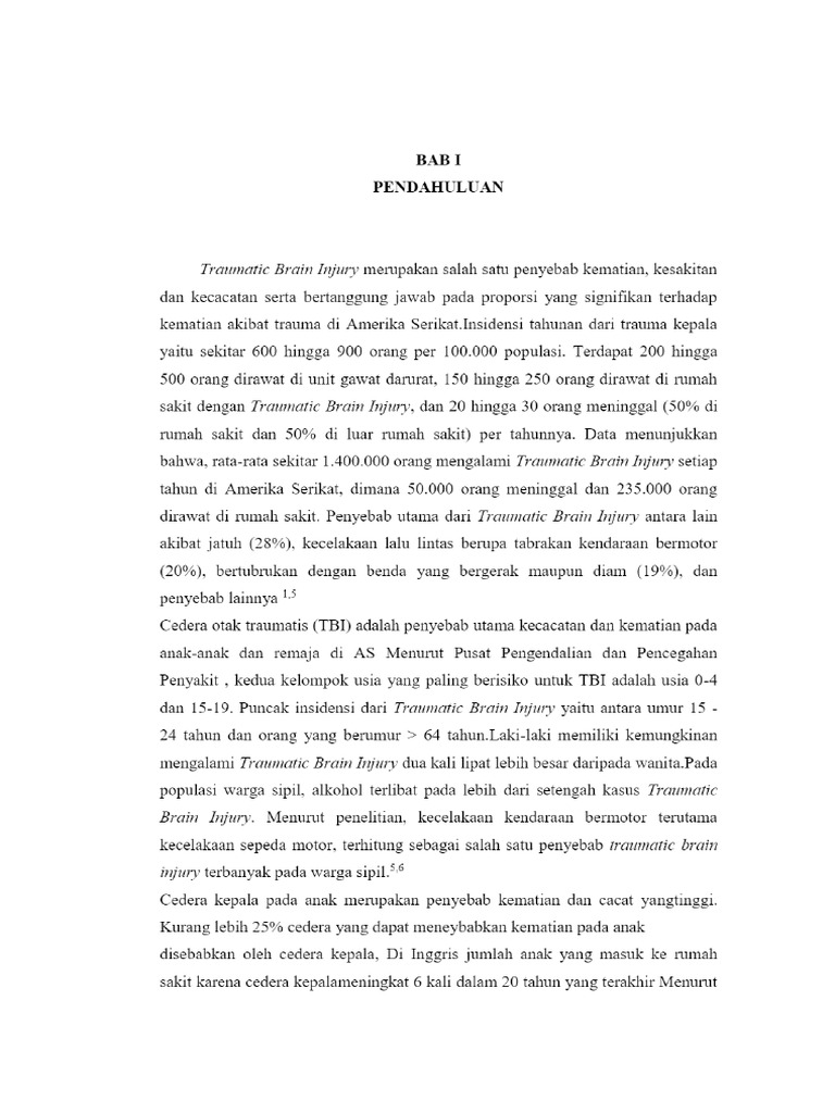 Refarat Traumatic Brain Injury | PDF