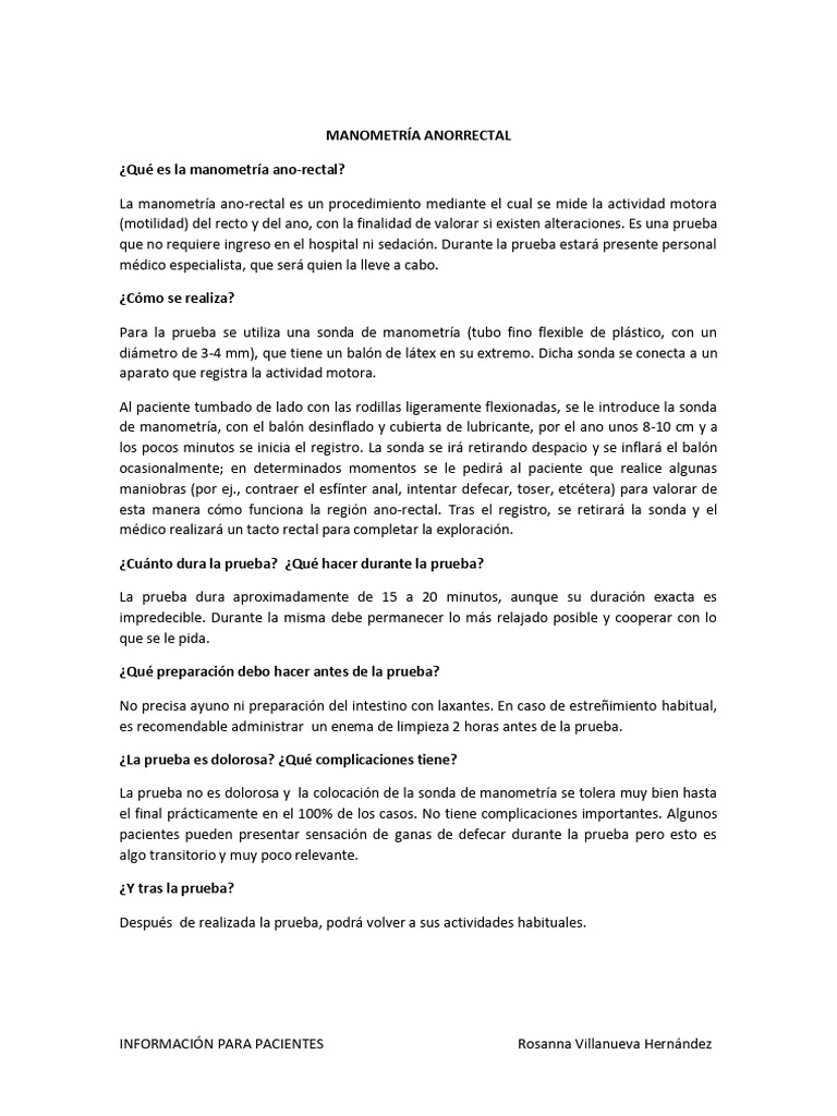 15 Manometria Rectal | PDF