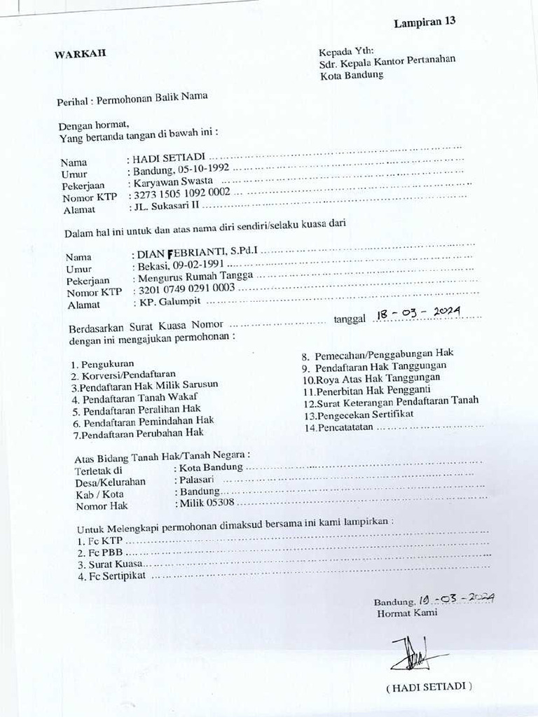 Lampiran 13 BPN | PDF