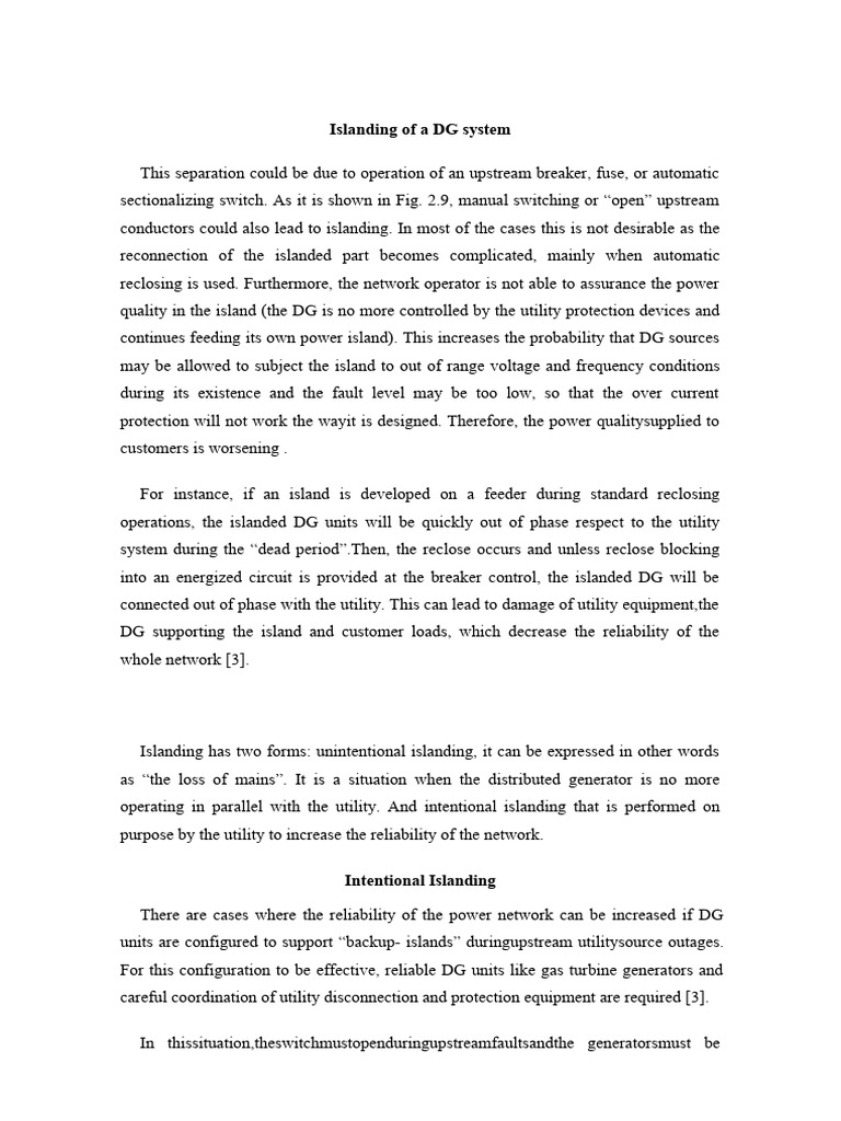 Islanding of DG (Unintentional Intentional) | PDF | Computers