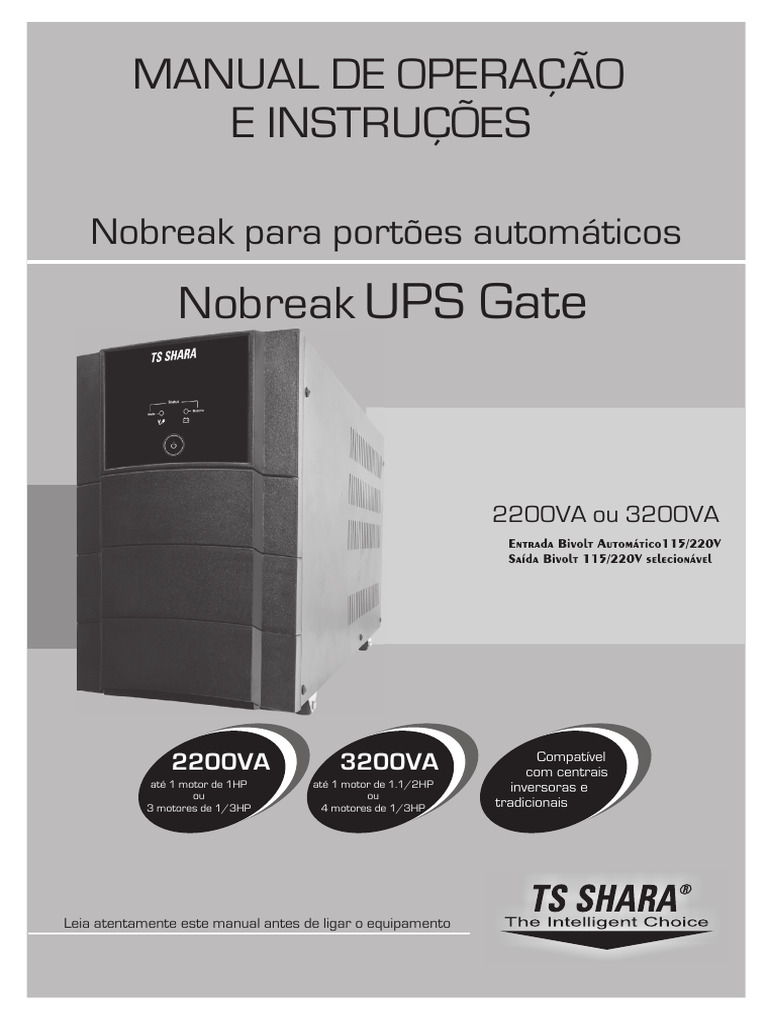 Manual Ups Gate 2200 3200 Nova Versao | PDF