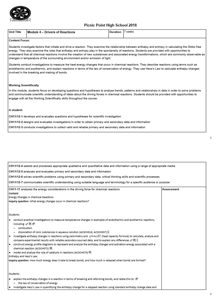 11 Chemistry Module 4 | PDF | Science & Mathematics