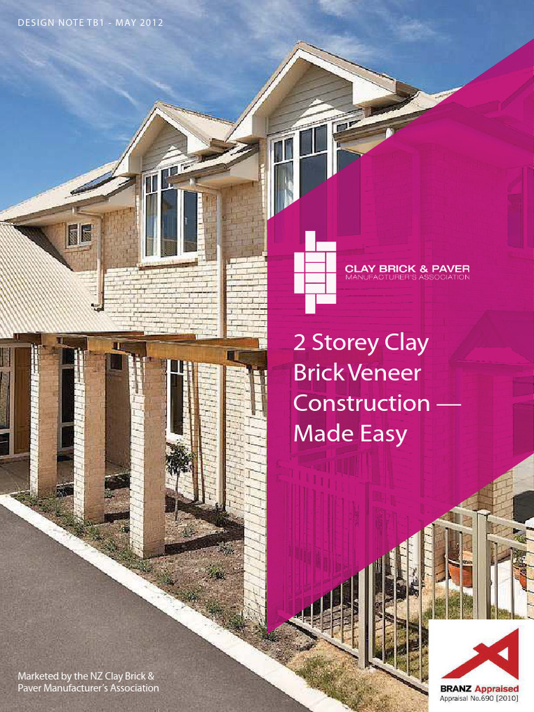 2-Storey Clay Brick Veneer Guide | PDF | Framing (Construction) | Brick