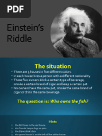 Einstein Riddle Worksheet | PDF | Drink | Yellow