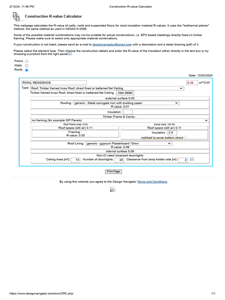 R-Value Calculator for Insulation | PDF