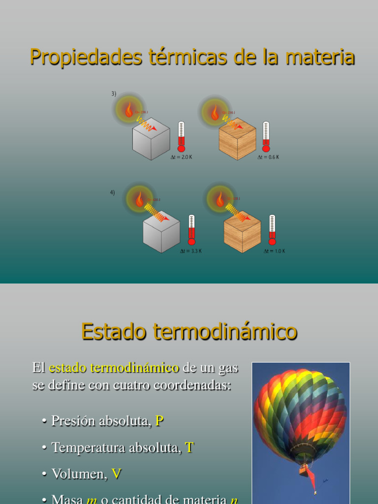 Propiedades Termicas de La Materia | PDF | Mole (Unidad) | Gases