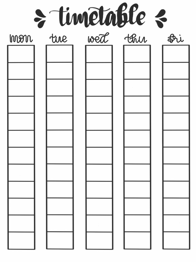 School_Timetable_no_hours | PDF