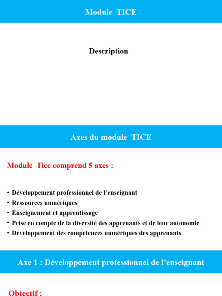 Intégration des TICE dans l'éducation | PDF | Enseignement | Technologies de l'information et de ...