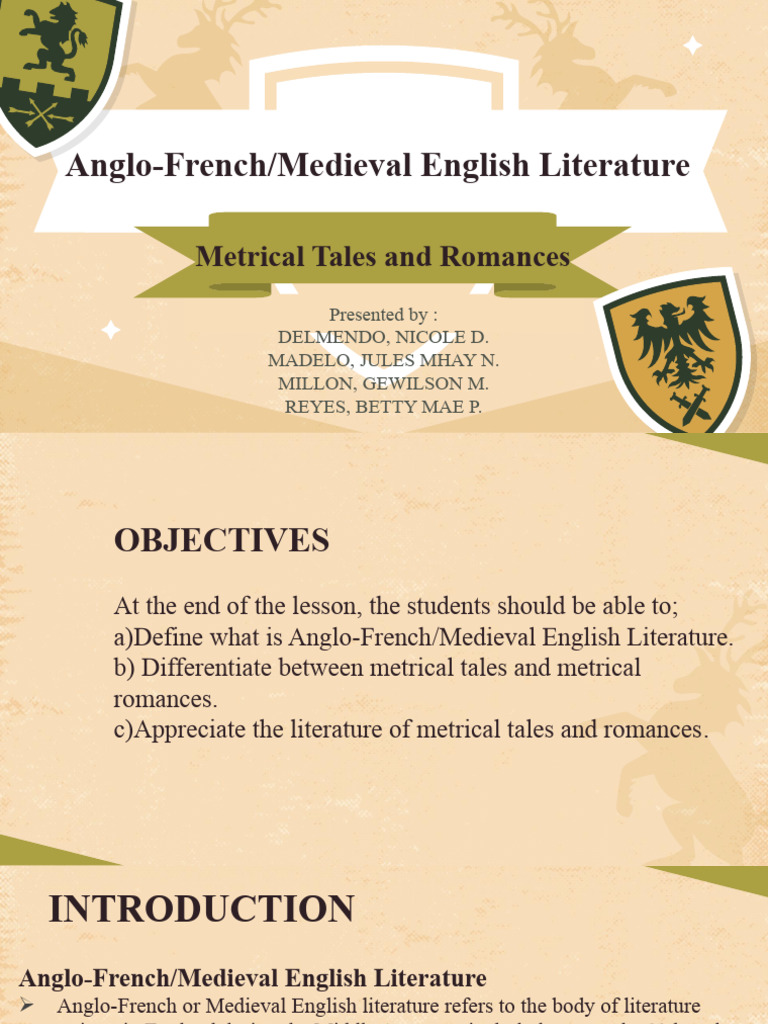 E107 Group 2 PPT 1 | PDF | King Arthur | Gawain