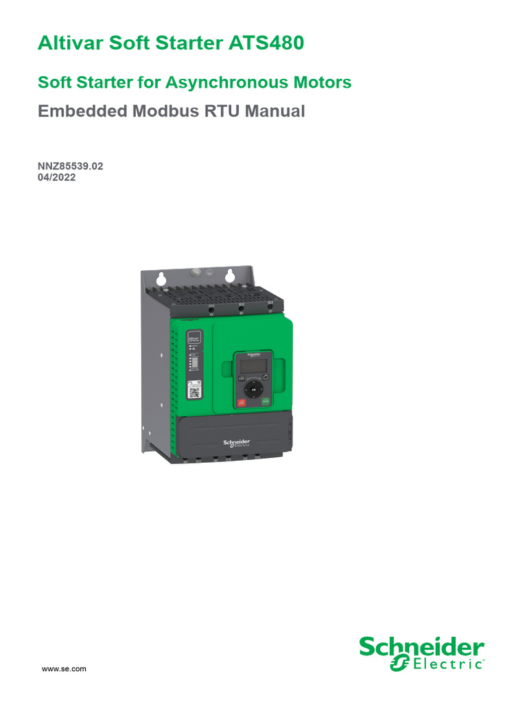 ATS480 Embedded Modbus RTU Manual EN NNZ85539 02 | PDF