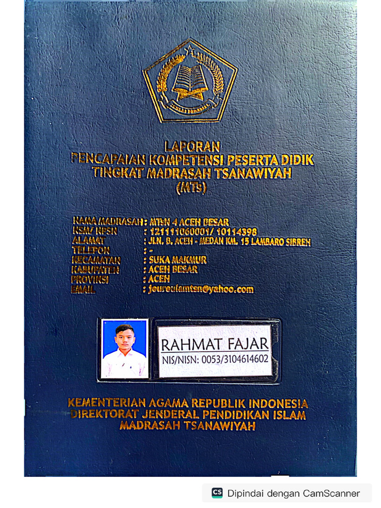 Rapor Rahmat Fajar | PDF