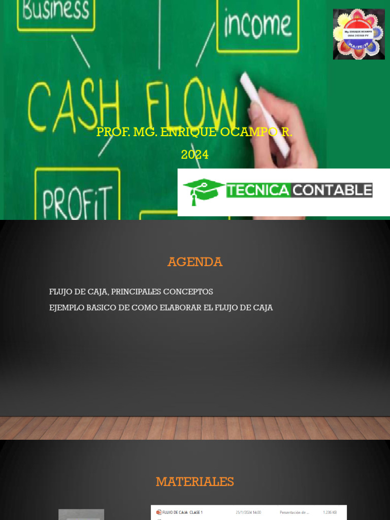 Flujo de Caja Clase 1 | PDF | Flujo de efectivo | Liquidez de mercado