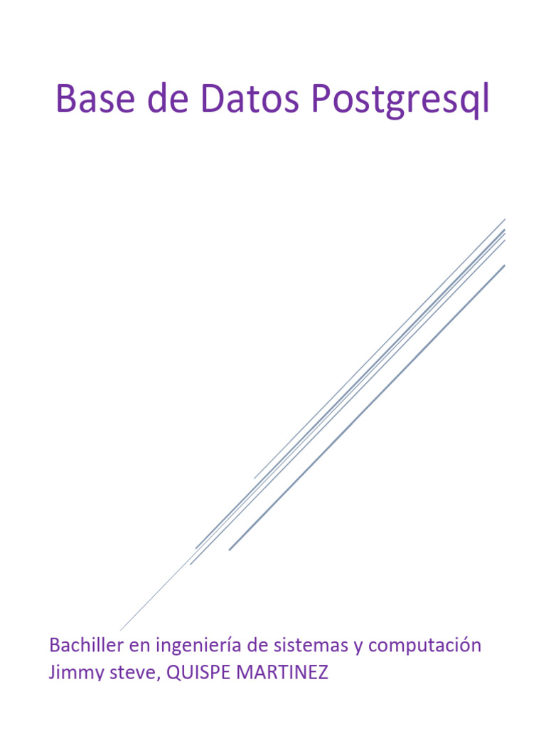 Manual de Base de Datos de Un Colegio en Postgresql | PDF