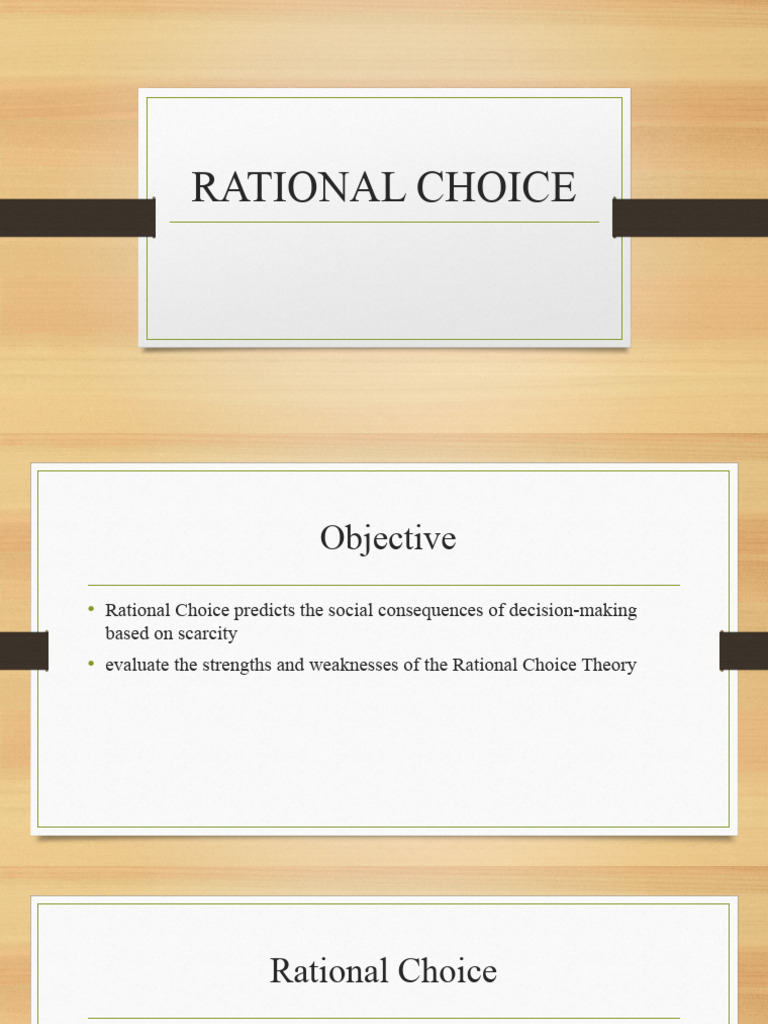 Rational Choice | PDF | Scientific Theories | Behavioural Sciences