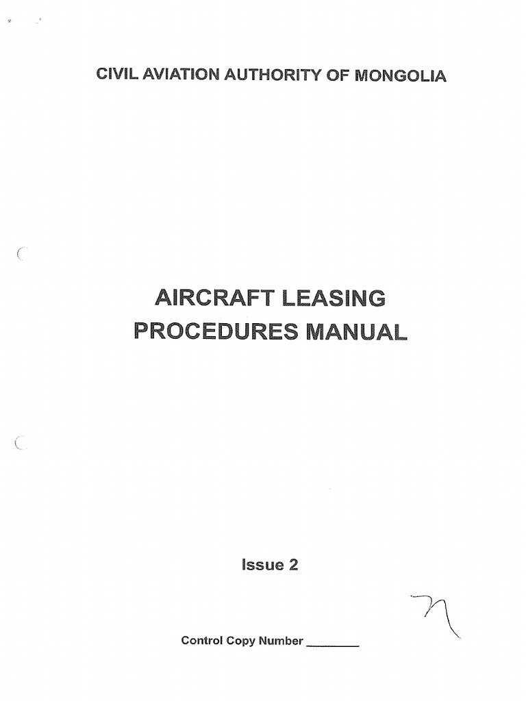 Aircraft Leasing Procedures Manual | PDF