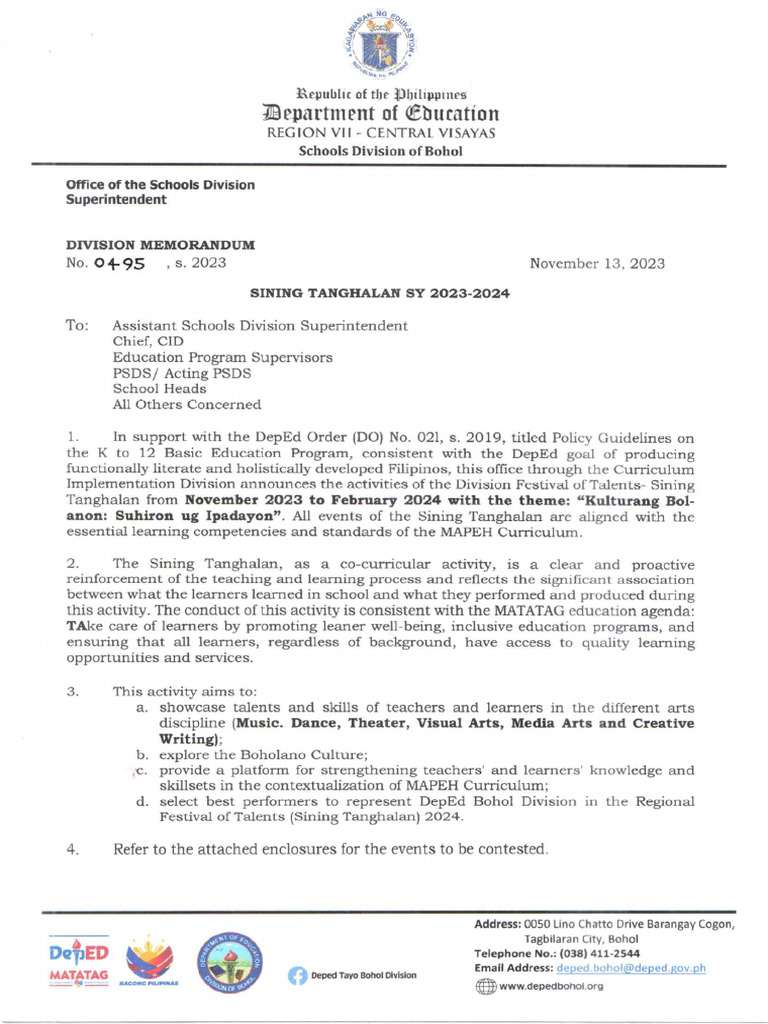 DM No. 0495 S. 2023 | PDF