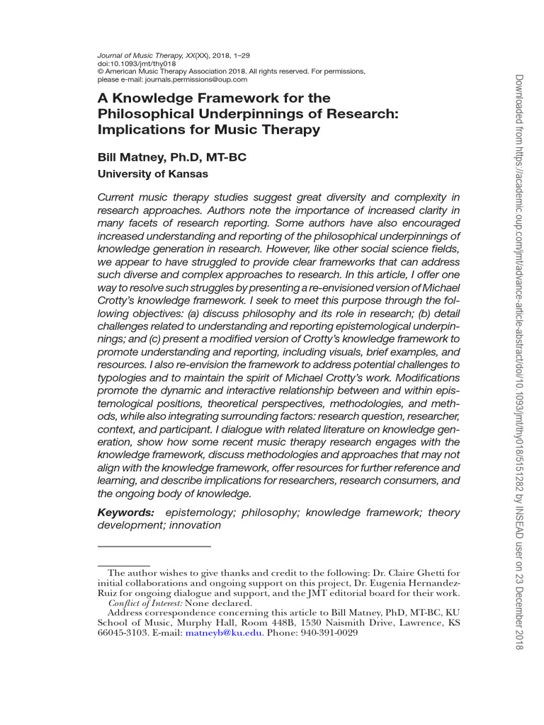 A Knowledge Framework For The | Download Free PDF | Methodology | Social Constructionism