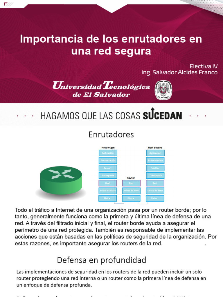 ETS4-T 01 Importancia de Los Enrutadores en Una Red Segura | PDF ...