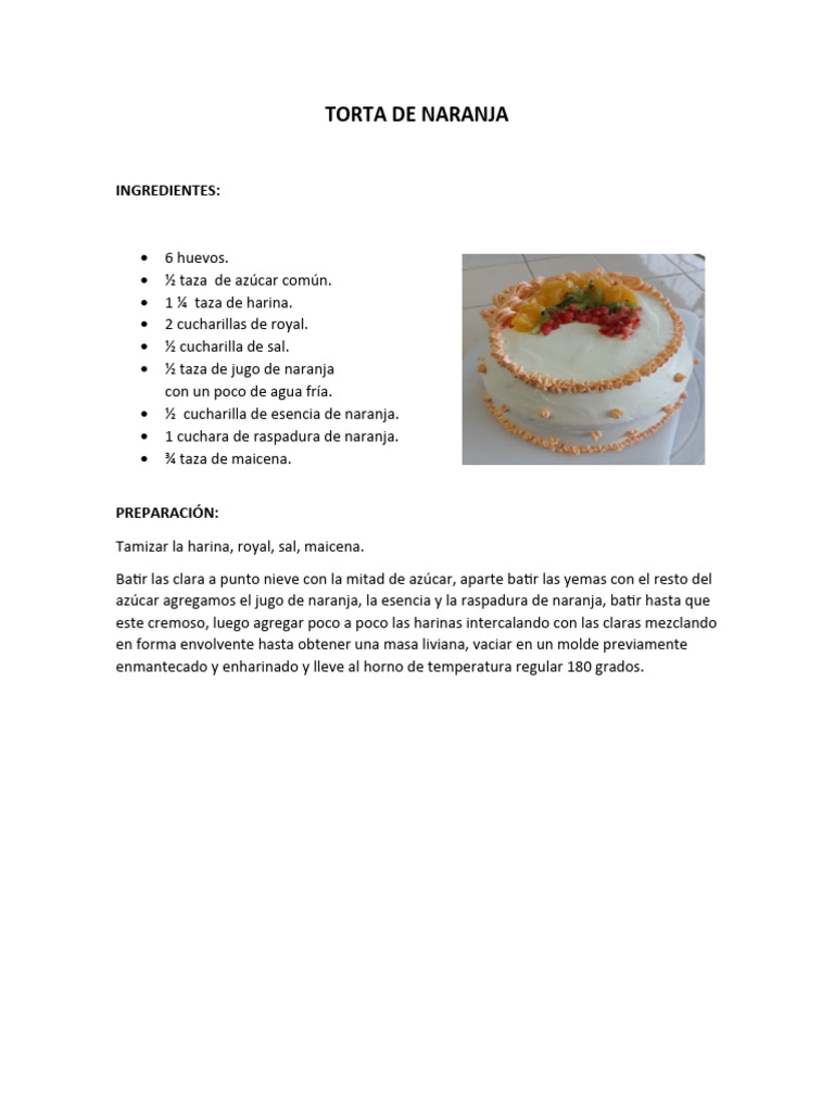 variedad de tortas | PDF | Pasteles | Crema