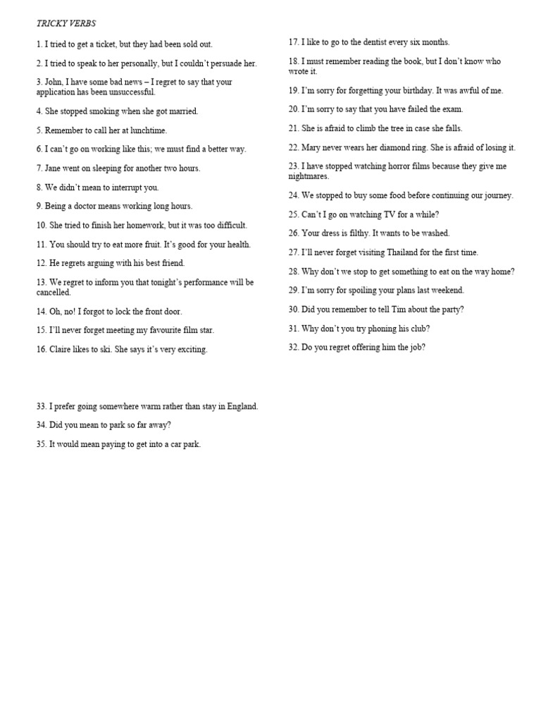 Understanding Tricky English Verbs | PDF