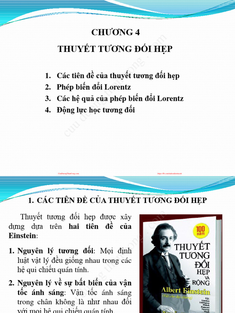 Vat-Ly-2 - Pham-Thi-Hai-Mien - Chuong-4 - Thuyet-Tuong-Doi-Hep - (Cuuduongthancong - Com) | PDF