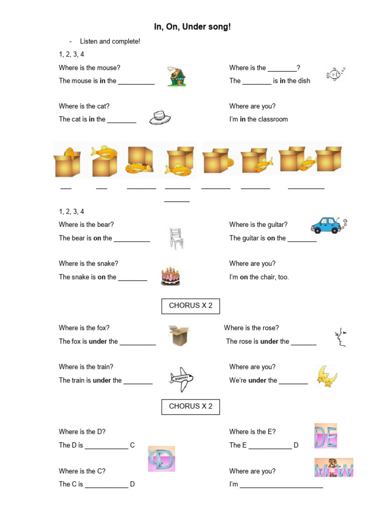 Prepositions Song for Kids | PDF | Language Arts & Discipline | Foreign ...
