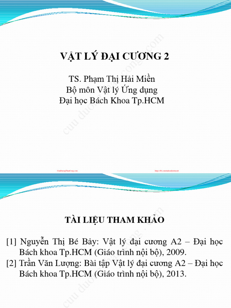 Vat-Ly-2 - Pham-Thi-Hai-Mien - Chuong-1 - Truong-Dien-Tu - (Cuuduongthancong - Com) | PDF