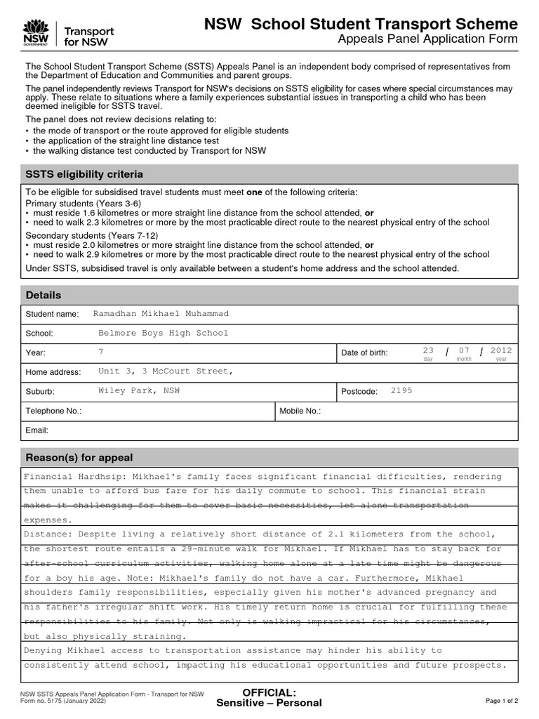 Ssts Appeal Form 5175 | PDF