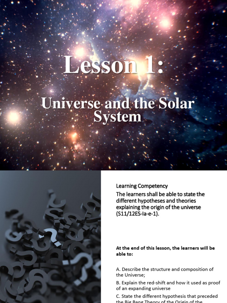 lesson-1-ELS | PDF | Universe | Stars