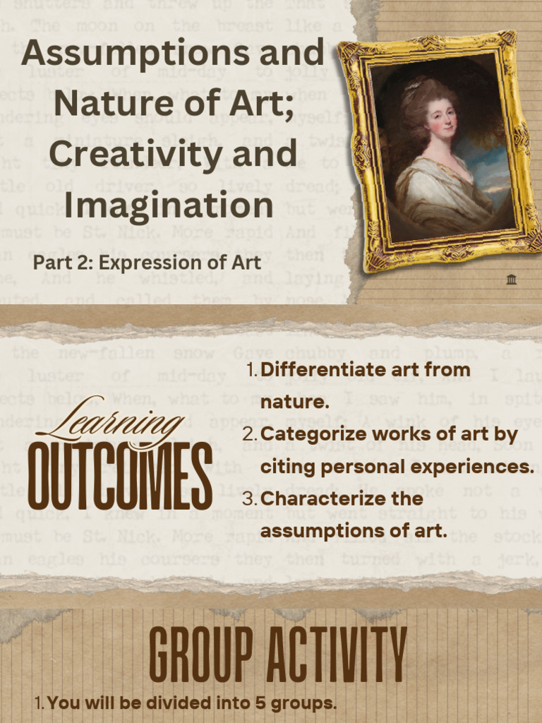 Assumptions of Art and Creativity | PDF | The Arts | Liberal Arts Education