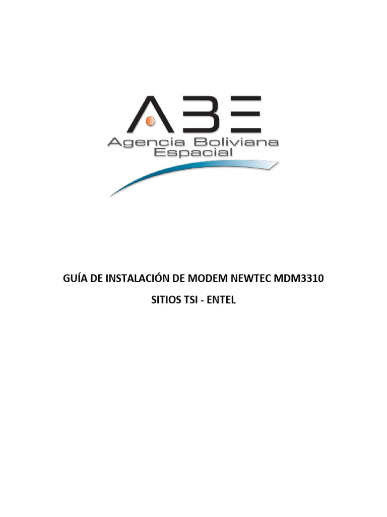 Instalación Módem Newtec MDM3310 Entel | PDF | Módem | Telecomunicaciones