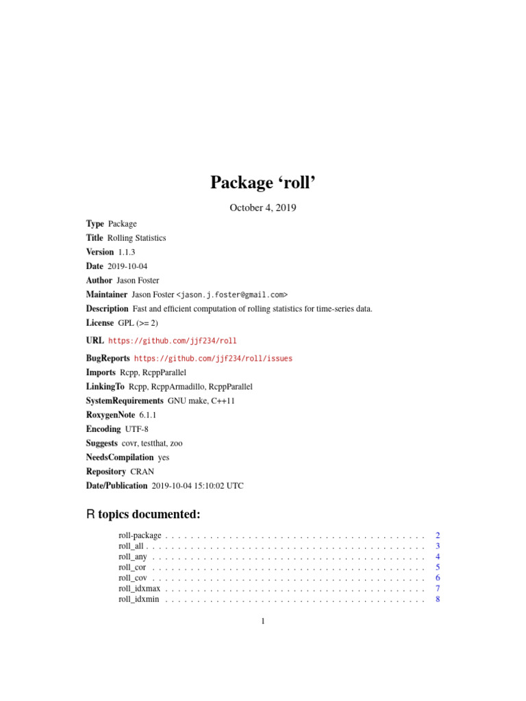 Roll Rstudio | PDF | Accuracy And Precision | Variance