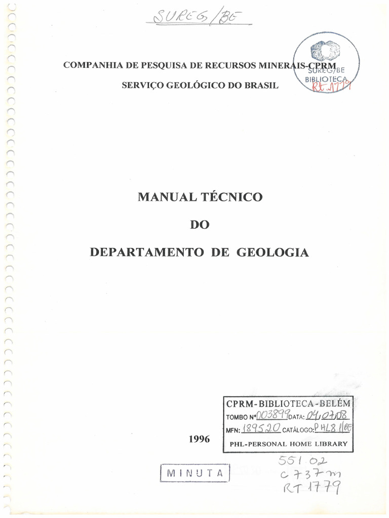 Manual Tecnico Geologia | PDF