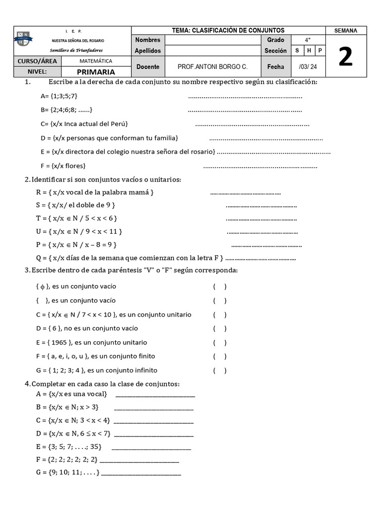 4to-Clasificacion de Conjuntos - NSR | PDF
