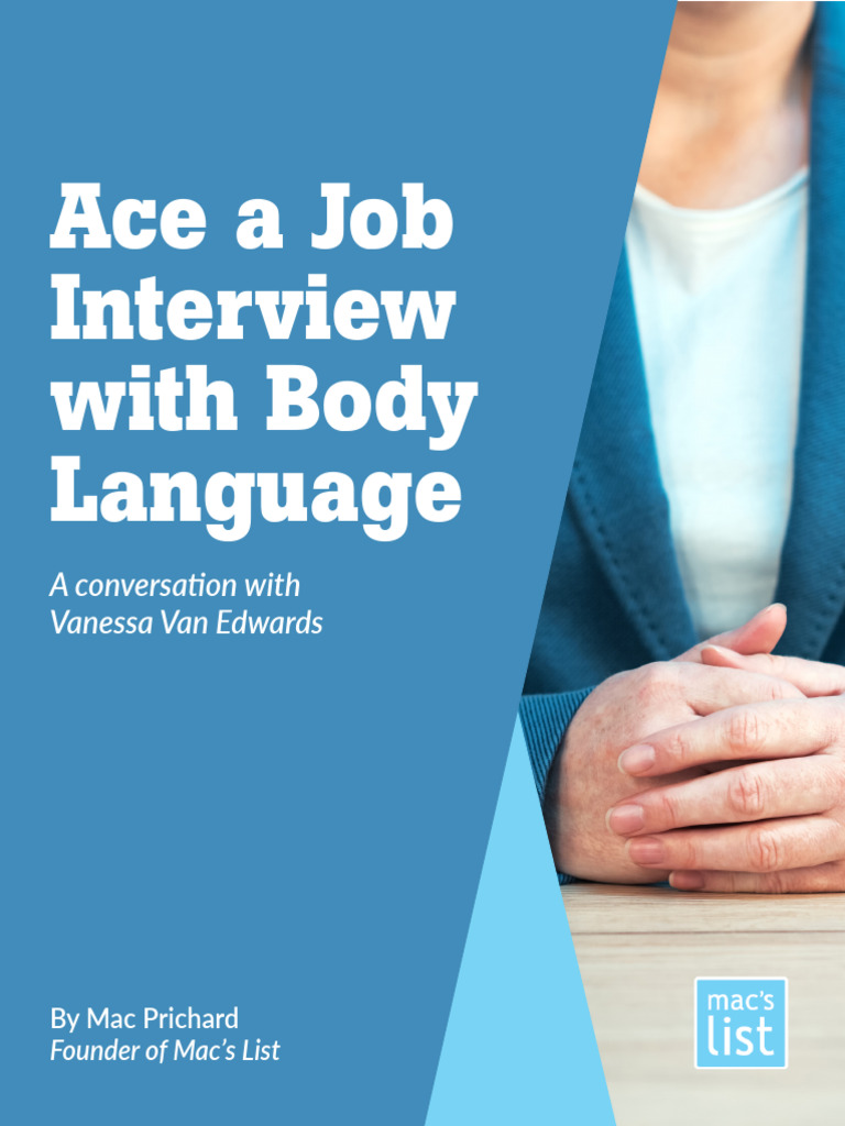 Ace-A-Job-Interview-With-Body-Language_FINAL | PDF | Nonverbal Communication | Body Language