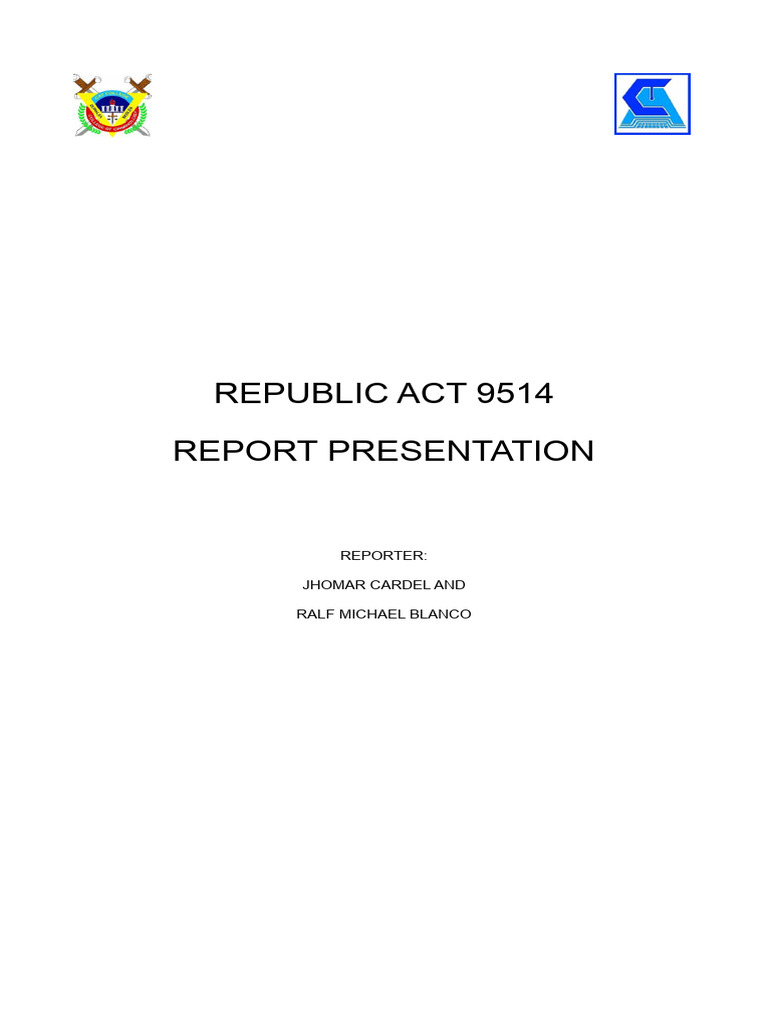 Ra 9514 Report) | PDF | Fire Safety | Fires