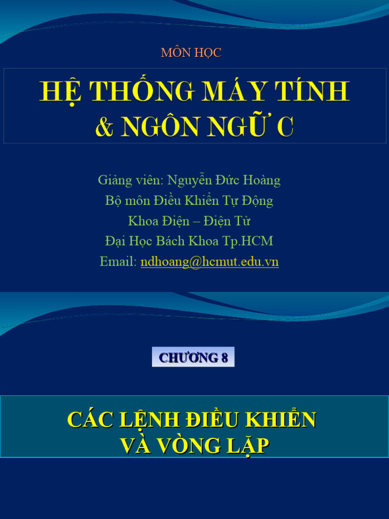 He Thong May Tinh Va Ngon Ngu C Nguyen Duc Hoang HTMT NNC c8 | PDF