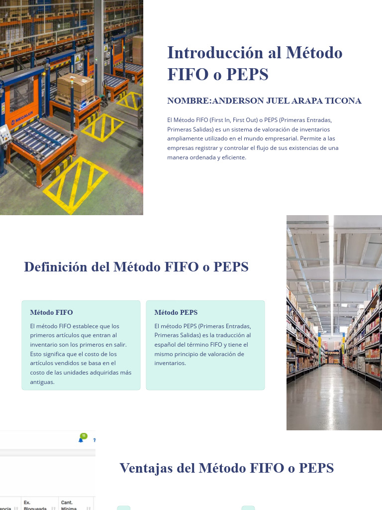 Metodo Fifo o Peps | PDF | normas internacionales de INFORMACION ...