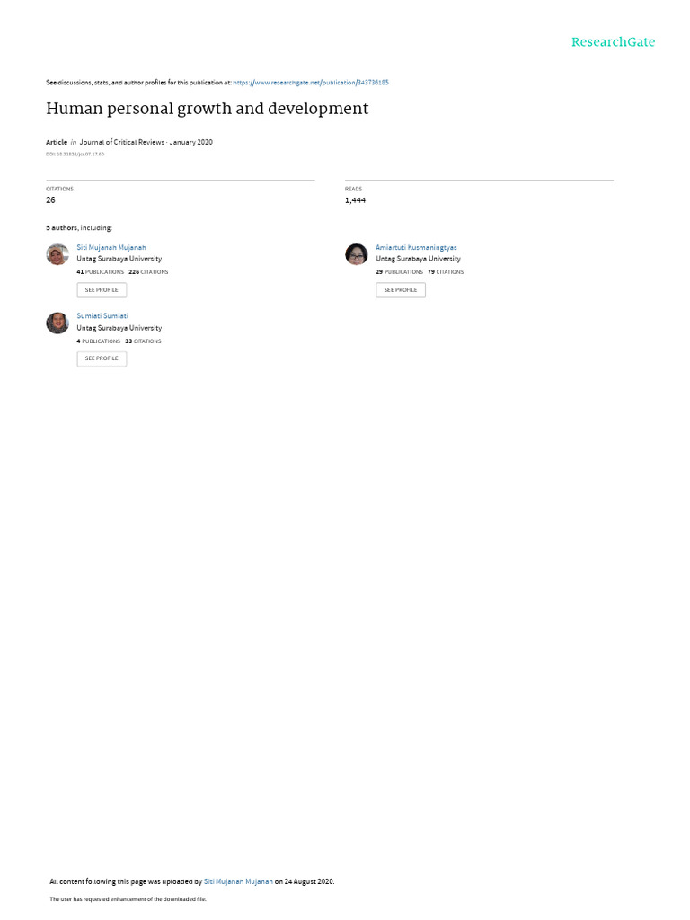 Human Personal Growth and Development | PDF | Puberty | Sperm