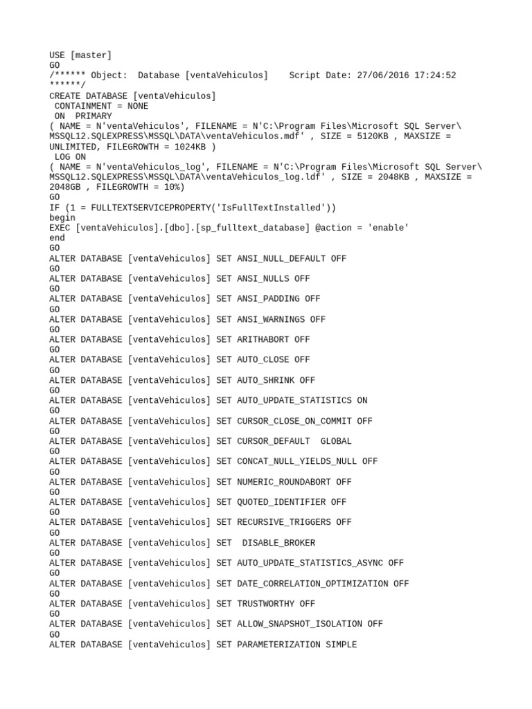 Base de Datos | PDF | Microsoft Sql Server | Databases