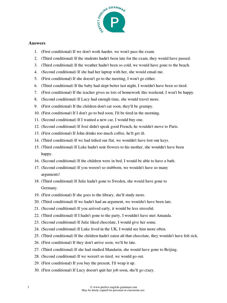 First Second Third Conditional Exercise (1) 3 | PDF