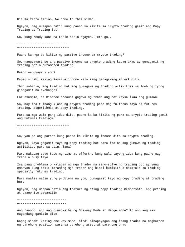 Trading Bot Pdf