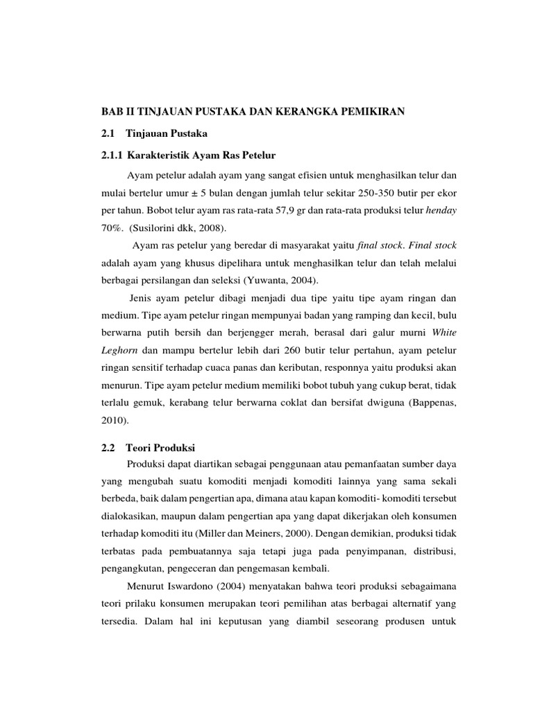 Produksi Ayam Ras Petelur | PDF