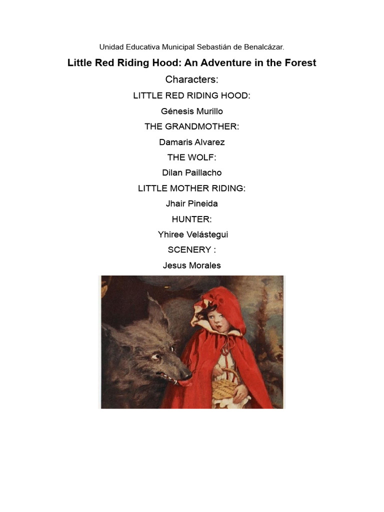 Cuento Ingles, Caperucita Roja | PDF